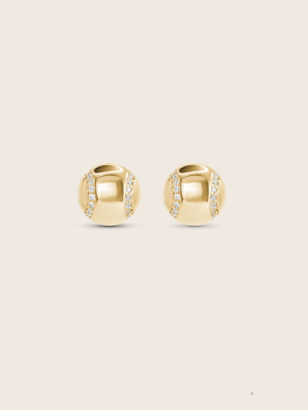 Court Earrings Semi-Pavé – Nice Cream London
