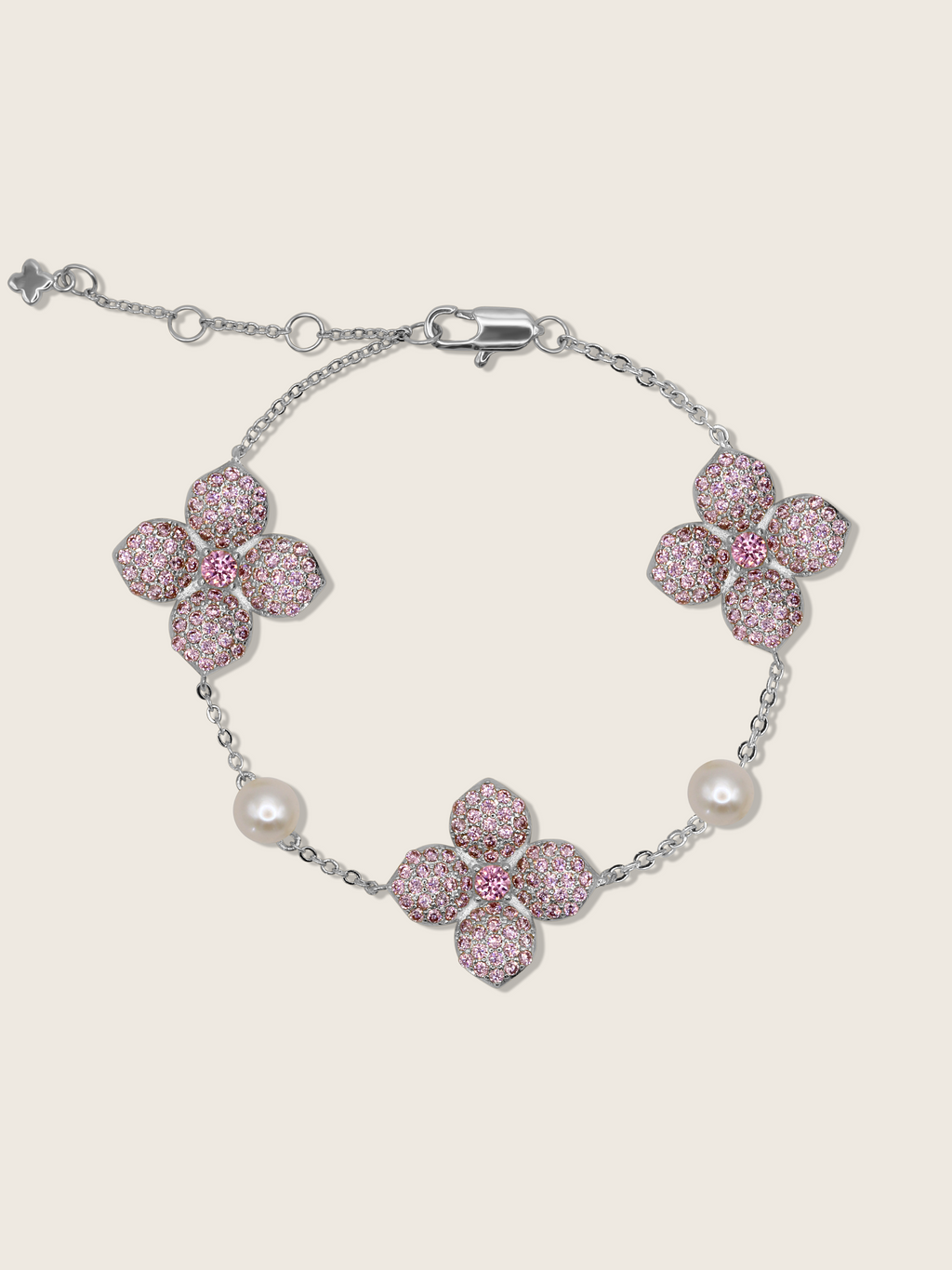 Hydrangea Pearl Bracelet - Light Pink – Nice Cream London