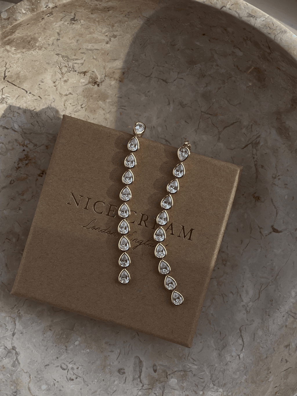 Constance Pear Drop Earrings – Nice Cream London